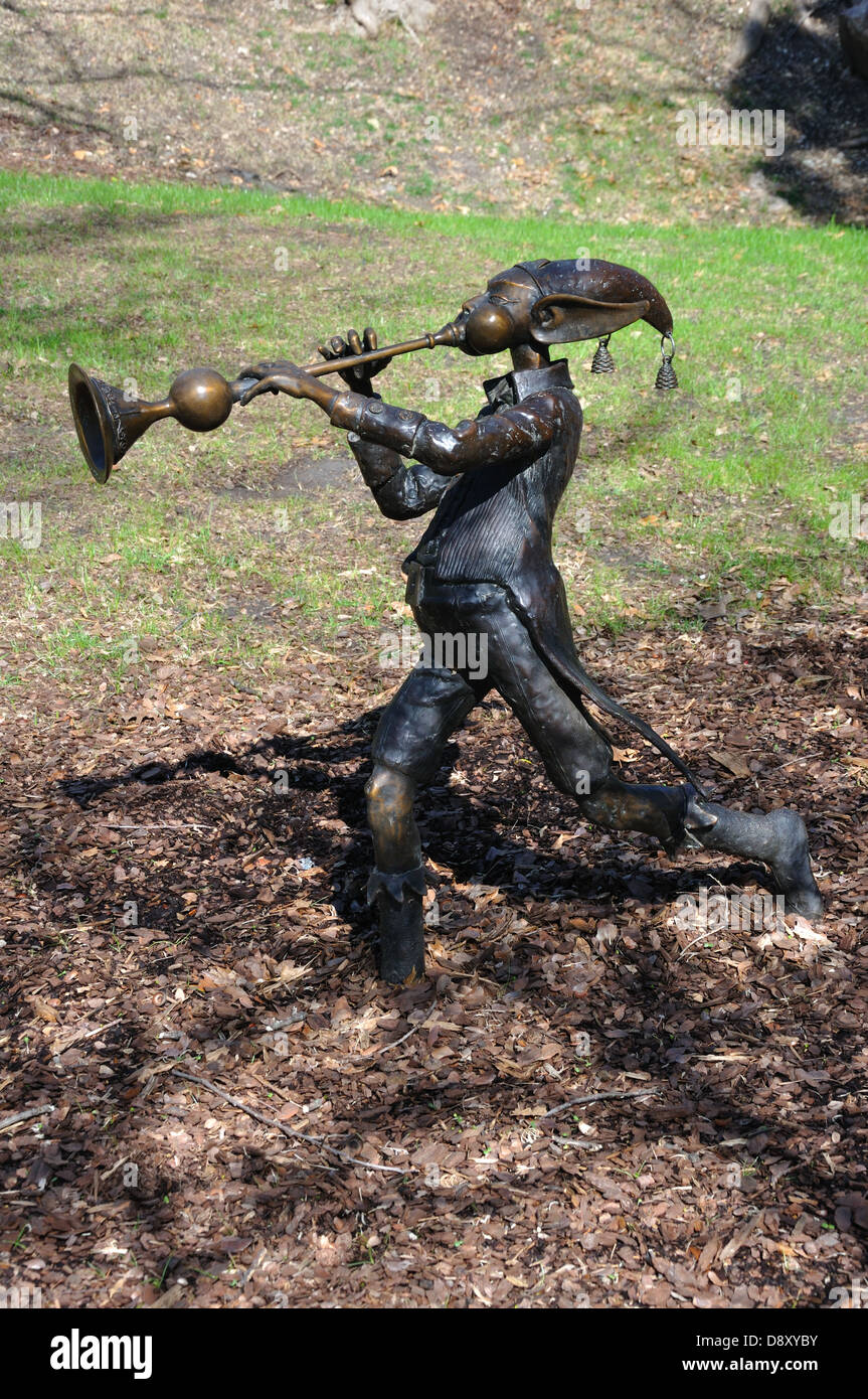 Sculpture of an elf in Highland Park, Dallas, Texas, USA Stock Photo ...