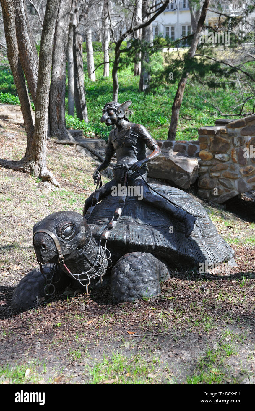 Sculpture of an elf in Highland Park, Dallas, Texas, USA Stock Photo ...