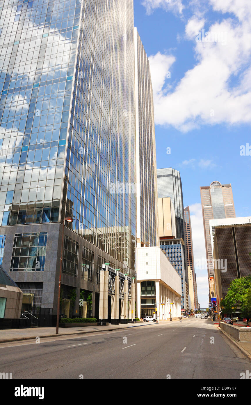 Texas downtown down town center centre skyscraper business district hi ...