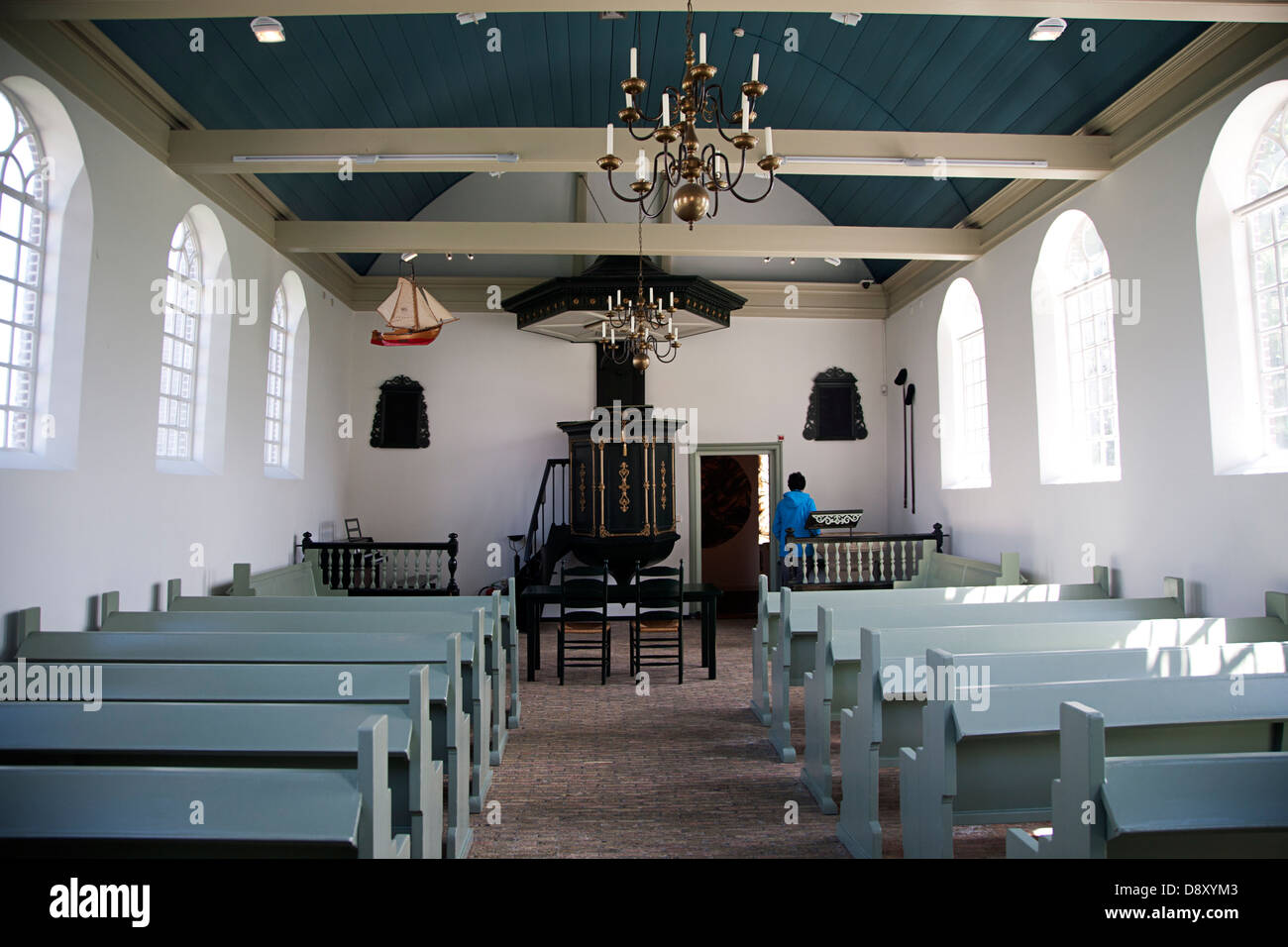 Interior of historic church on Unesco World Heritage Site Schokland ...