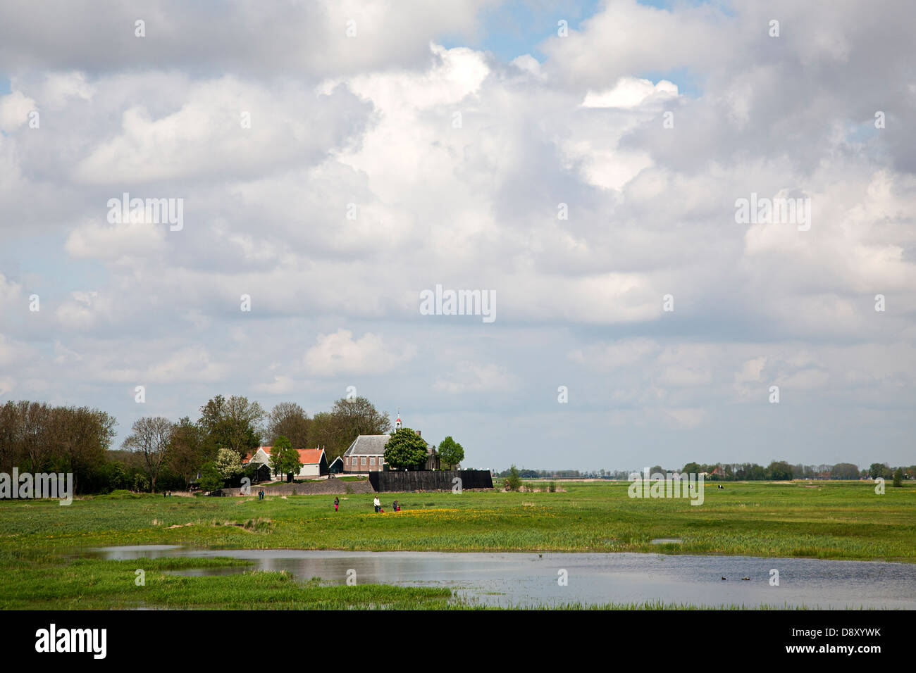 Terp Middelbuurt with historic church of Unesco World Heritage Site ...