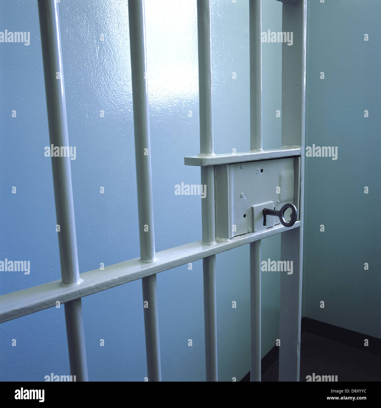 Nelson Mandela's old cell door in the Maximum Security prison at Robben ...