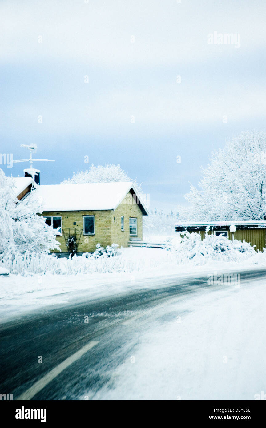 House during winter Stock Photo - Alamy