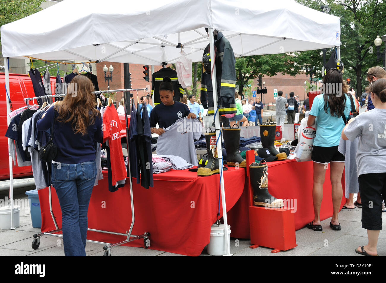 Fire department fundraising campaign, Boston, Massachusetts, USA Stock ...