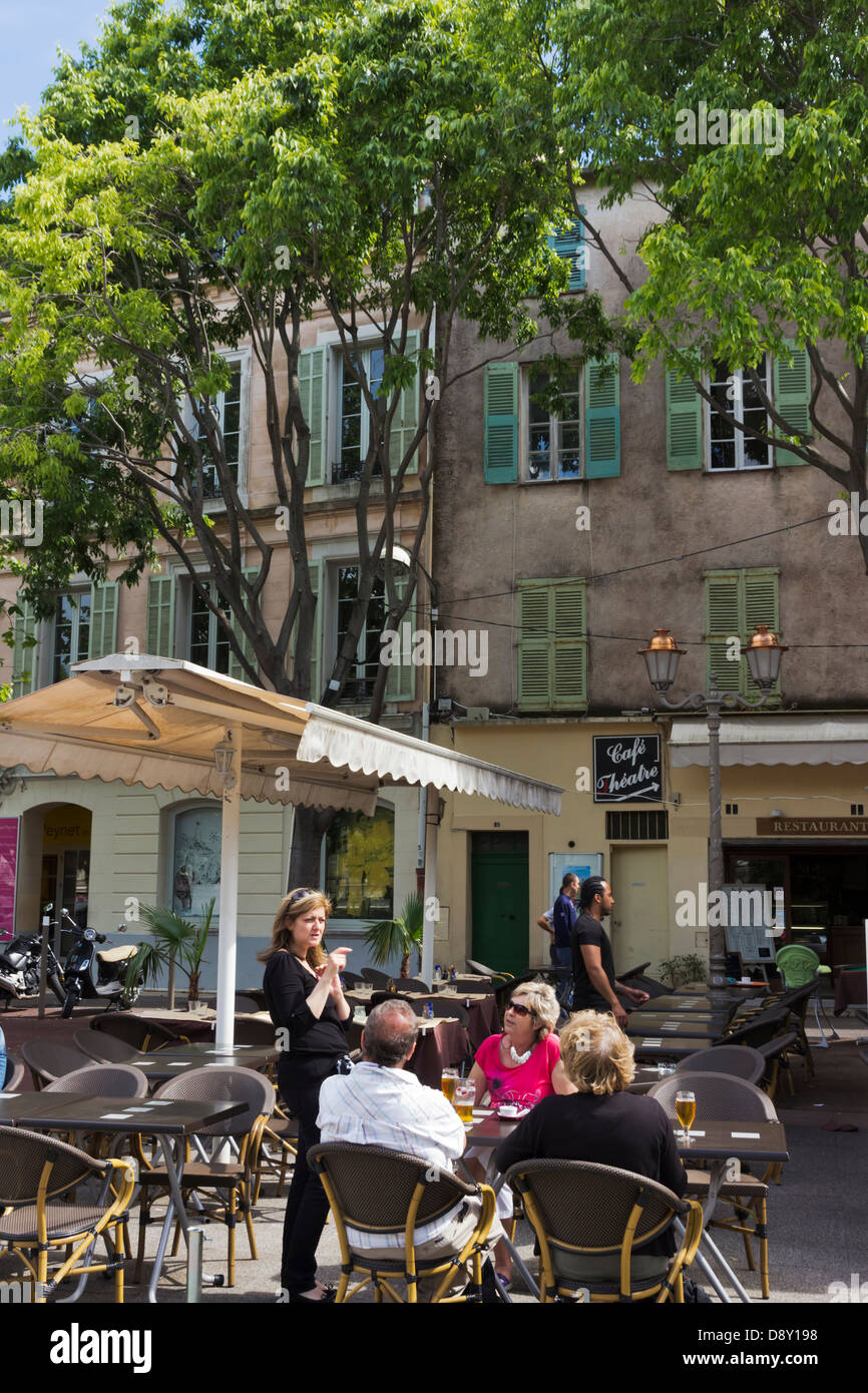 Cafe in Antibes Provence France Stock Photo - Alamy