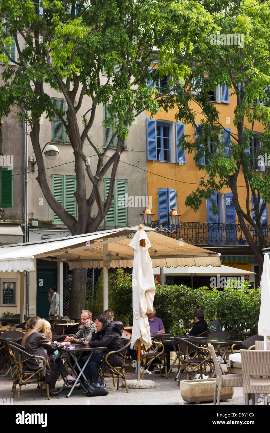 Cafe in Antibes Provence France Stock Photo - Alamy