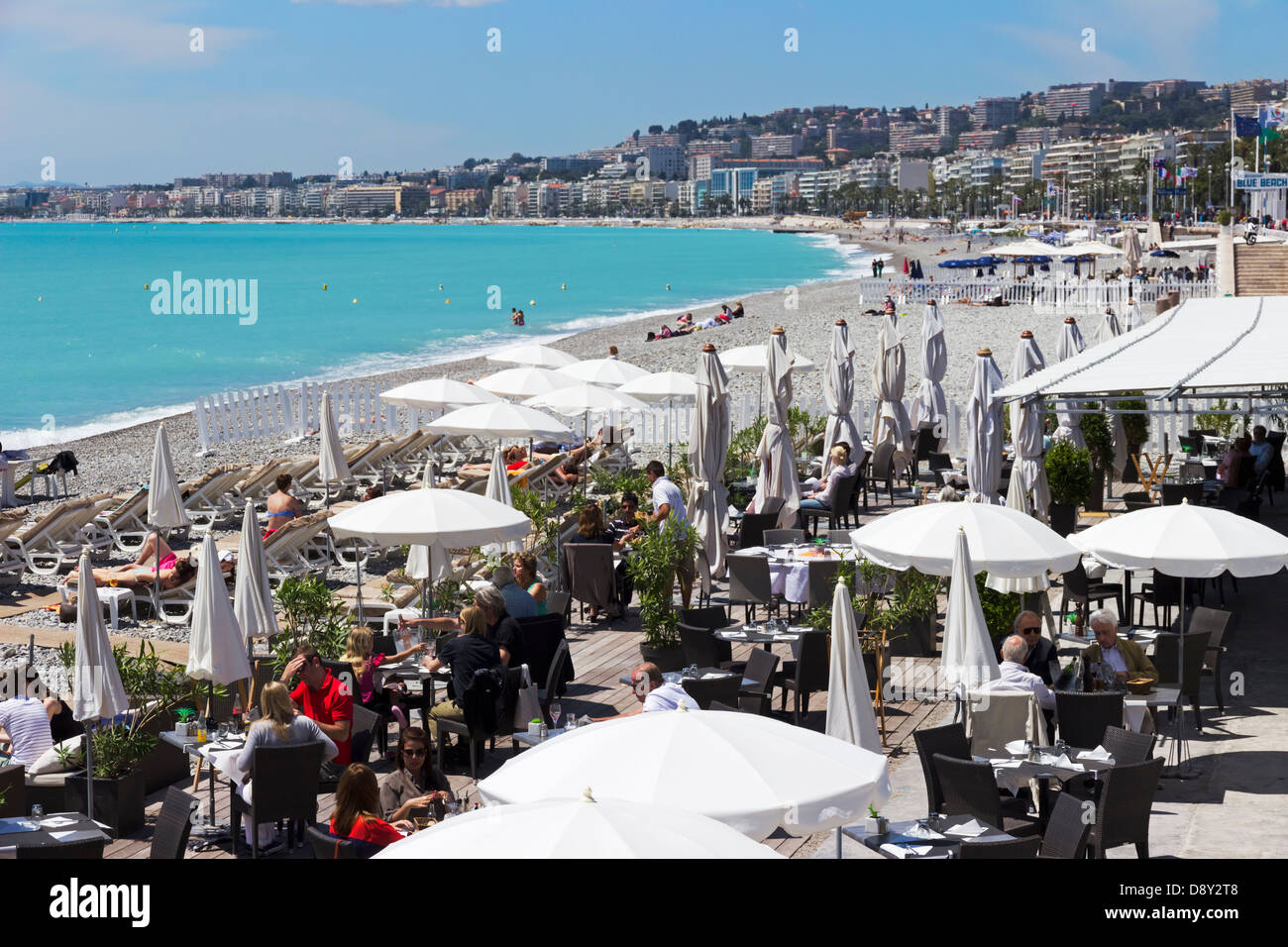 Beach Promenade Des Anglais Nice High Resolution Stock Photography and ...