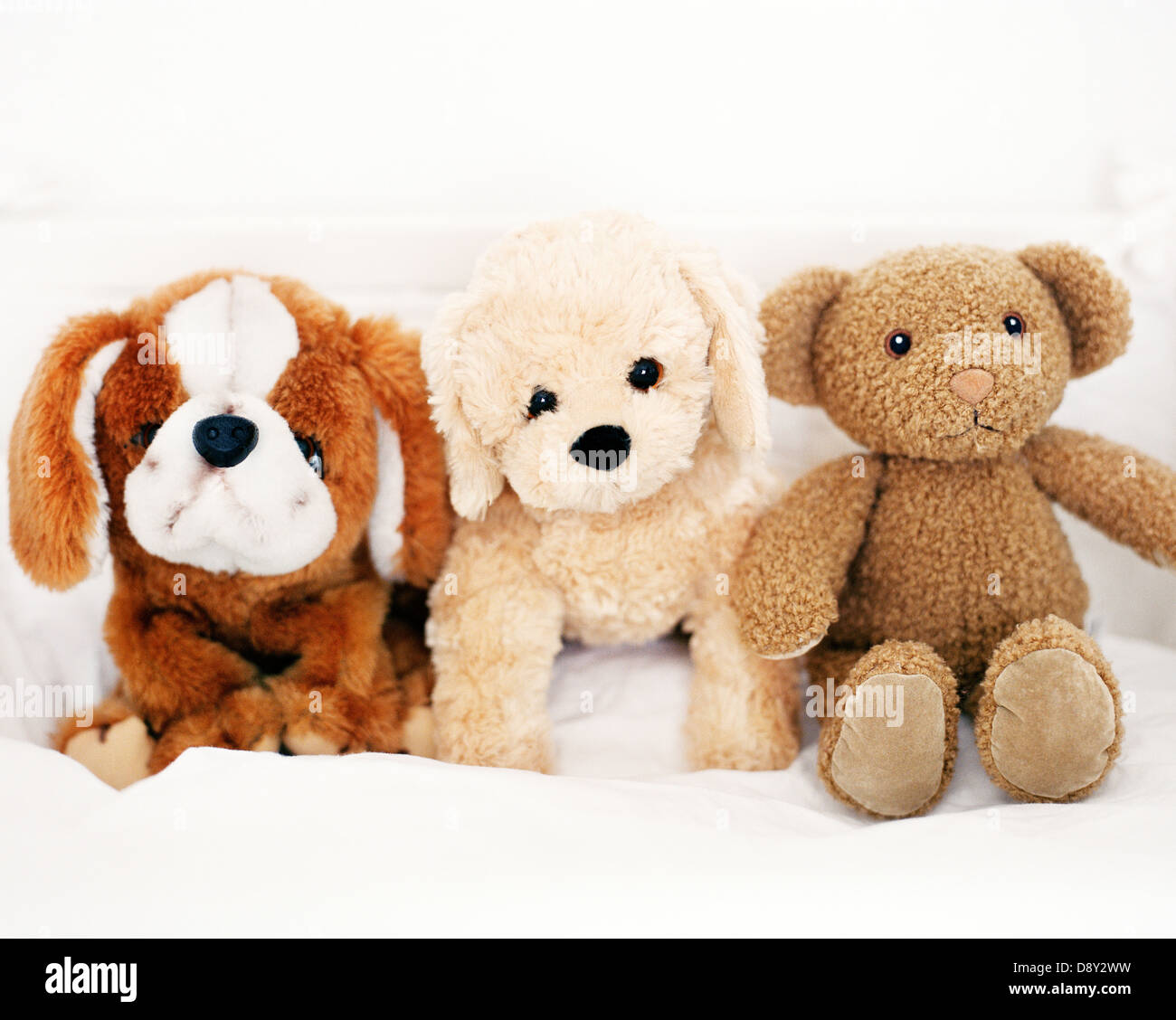 Three Toy Animals in a Row Stock Photo - Alamy