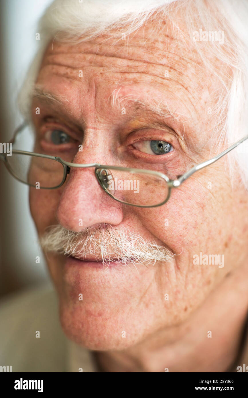Man face with glasses and moustache hi-res stock photography and images ...