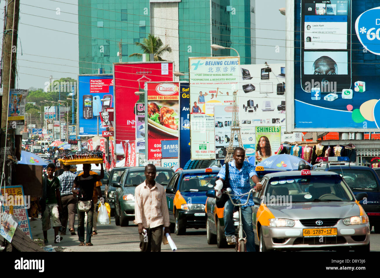 osu street scene, accra, ghana, africa Stock Photo - Alamy
