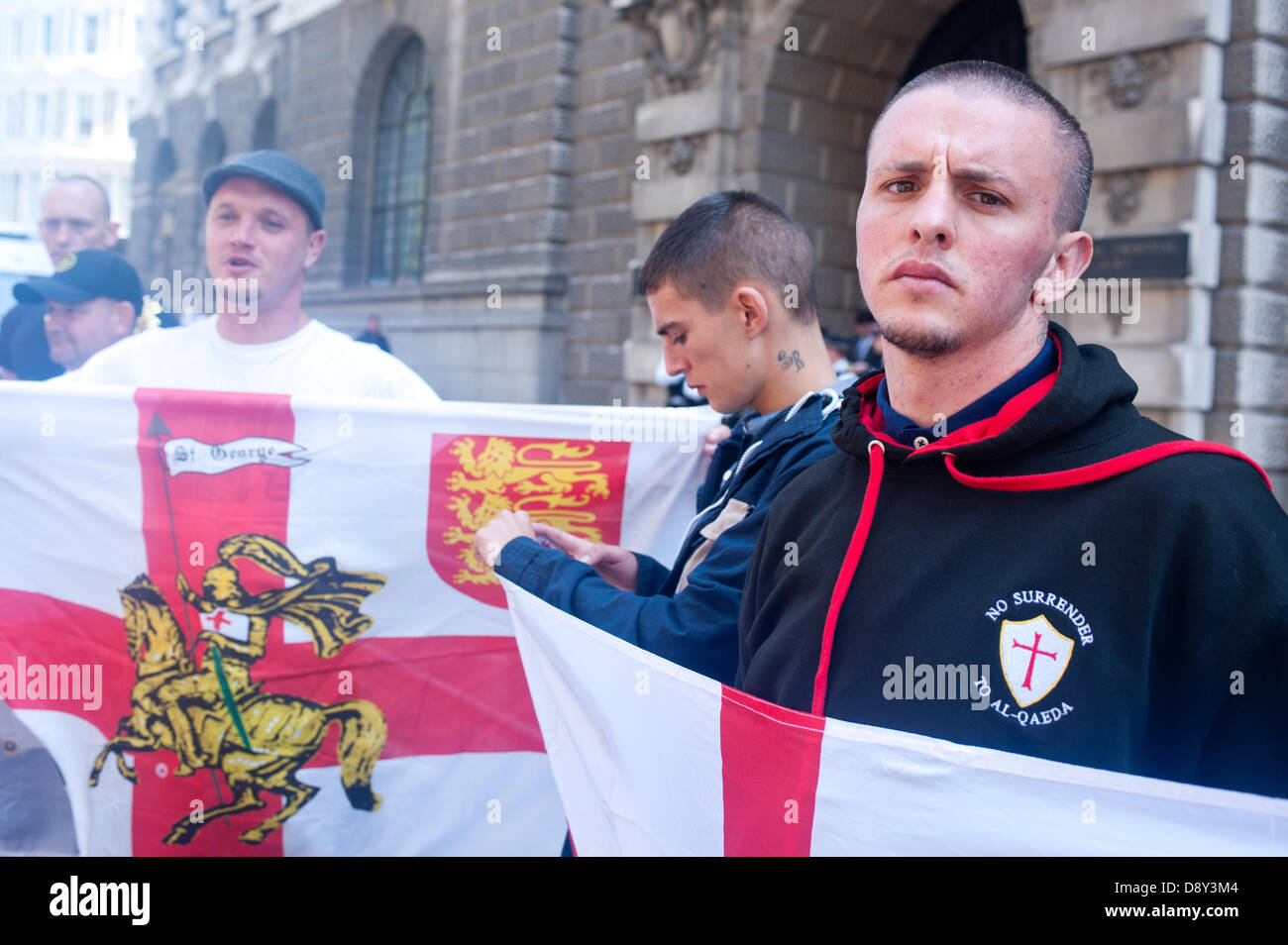 English defence league flag hi-res stock photography and images - Alamy