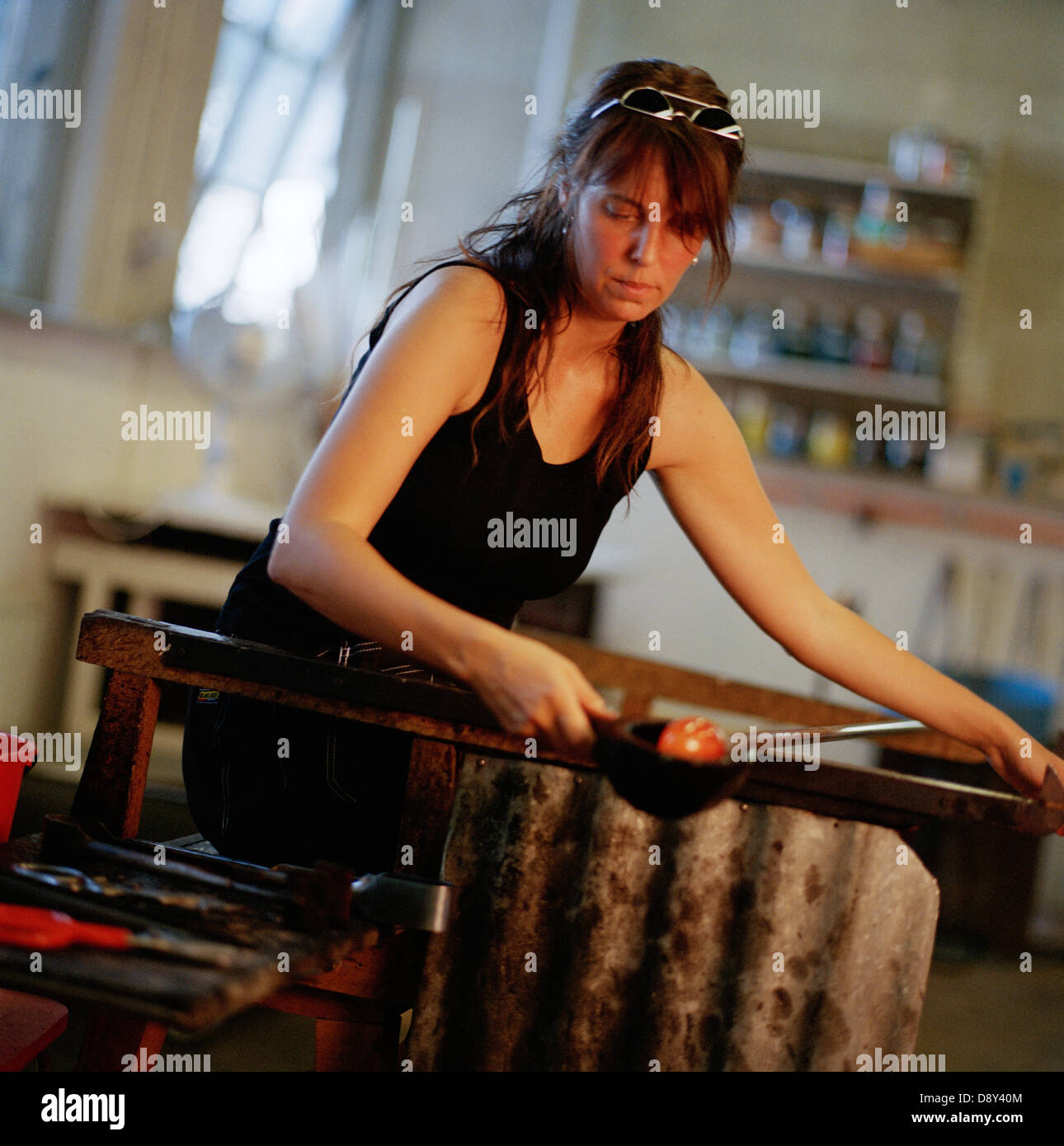 Glass blower female hi-res stock photography and images - Alamy