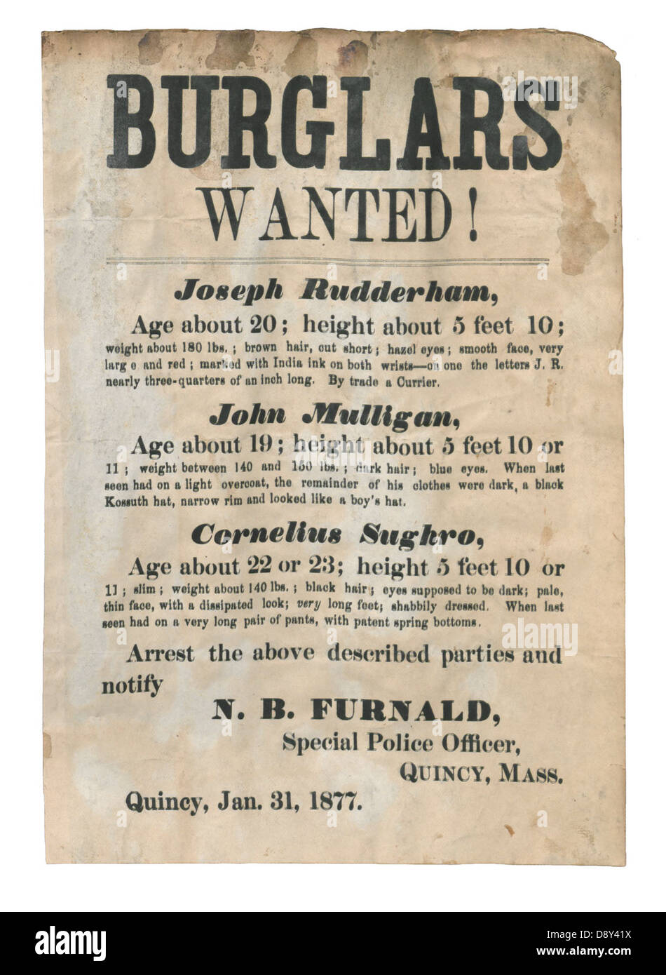 Criminals wanted poster Cut Out Stock Images & Pictures - Alamy