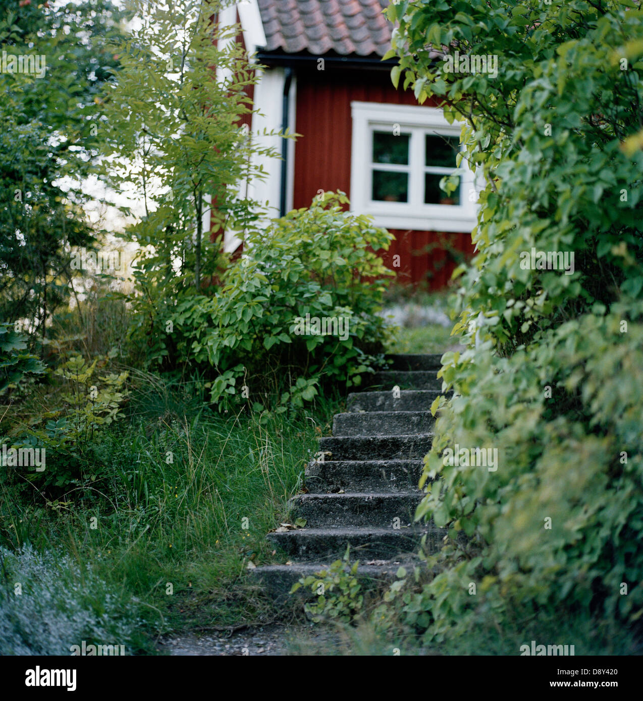 A red cabin Stock Photo - Alamy