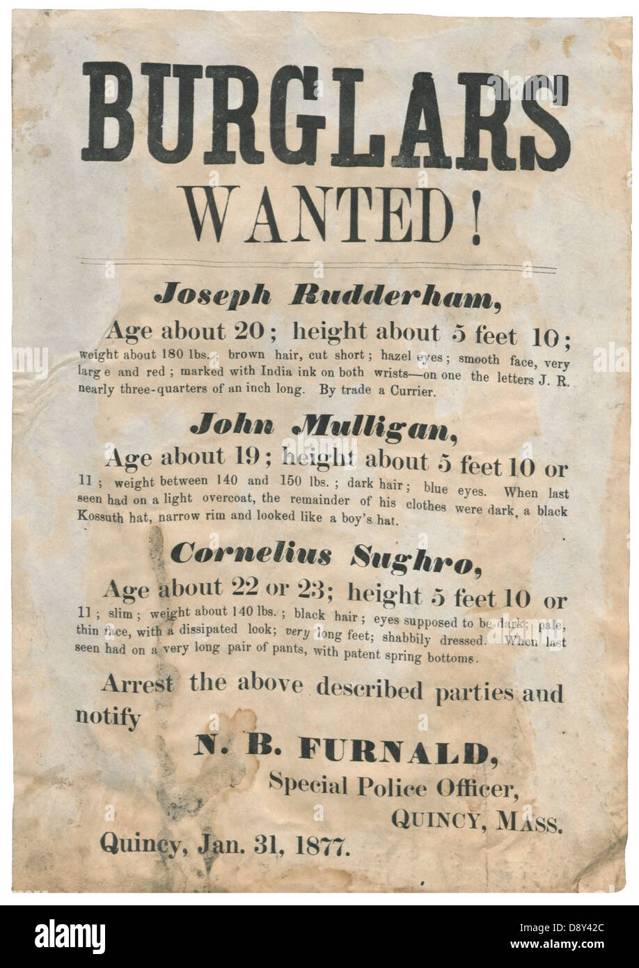 This 19th-century wanted poster from Nova Scotia depicts a call for the ...