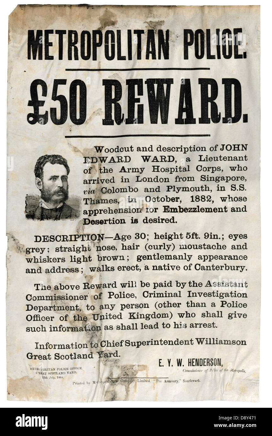 Metropolitan police wanted posters hi-res stock photography and images ...