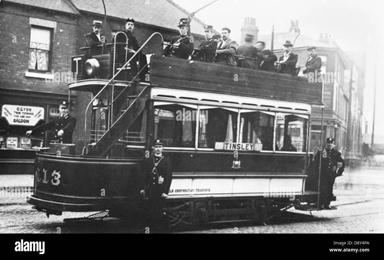 Sheffield tram Black and White Stock Photos & Images - Alamy