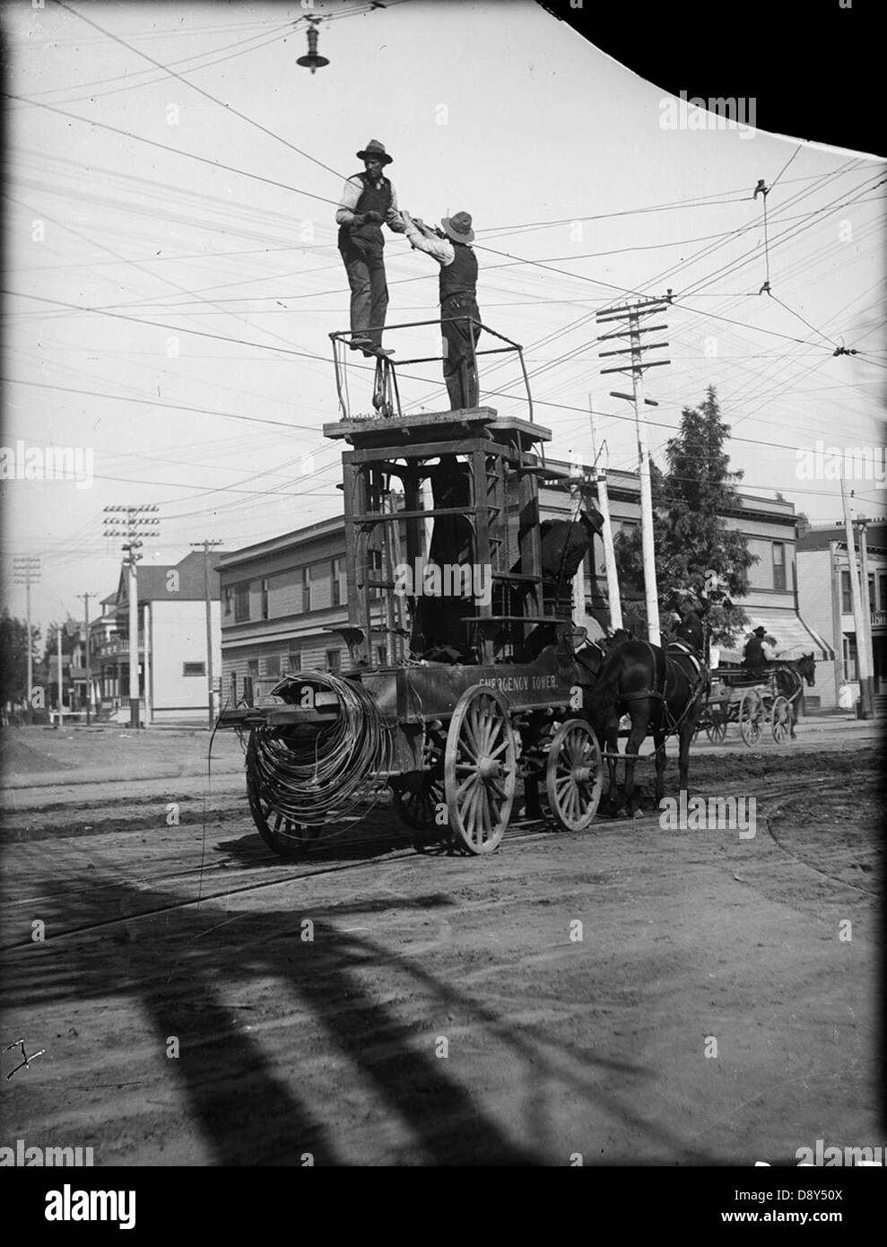 This photograph features a tower car from somewhere in the USA, showing ...