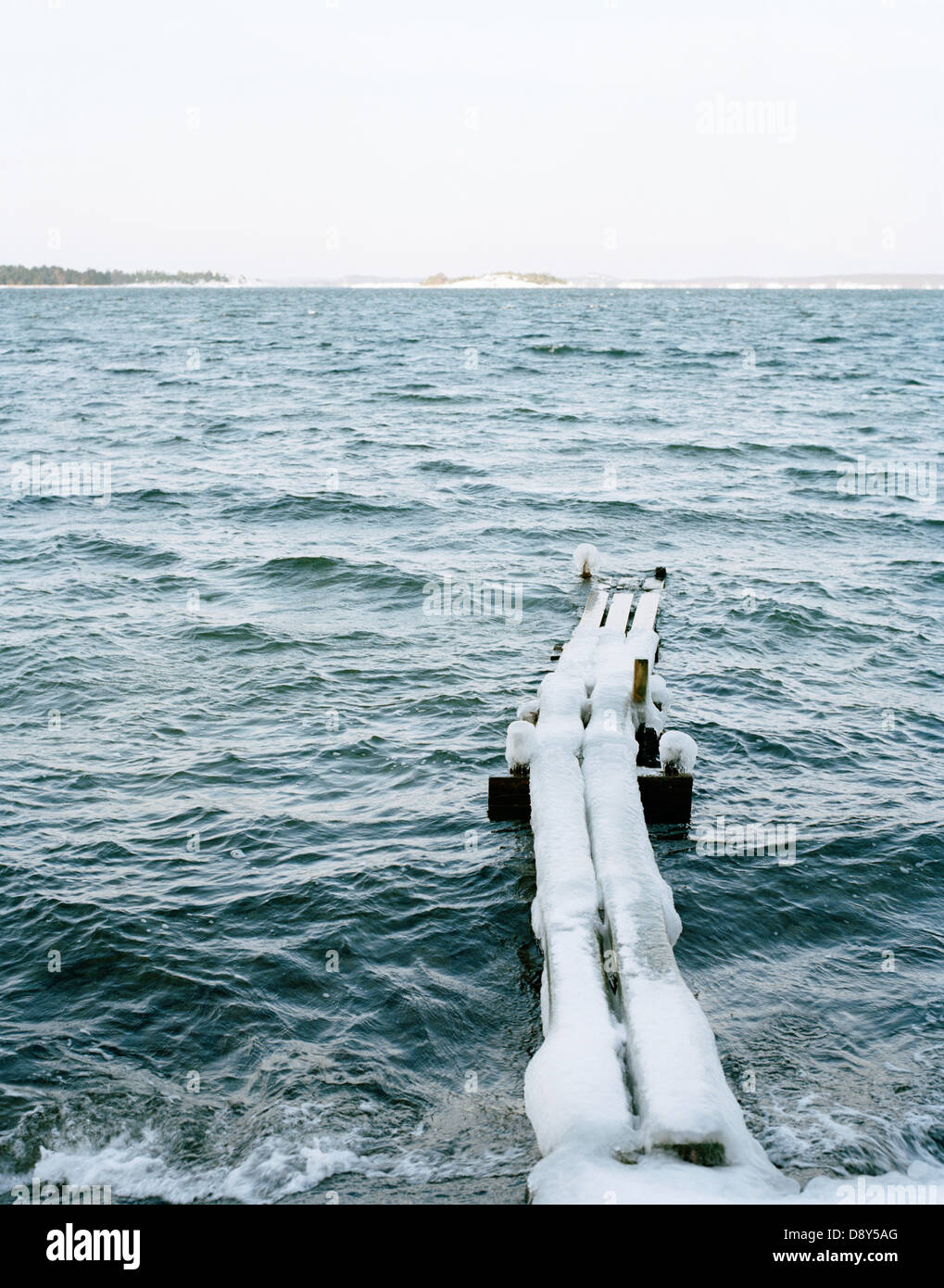 A bridge covered with ice Stock Photo - Alamy