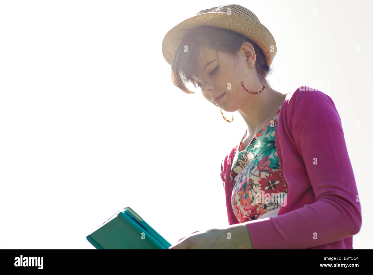 Teenage girl with ipad Stock Photo - Alamy
