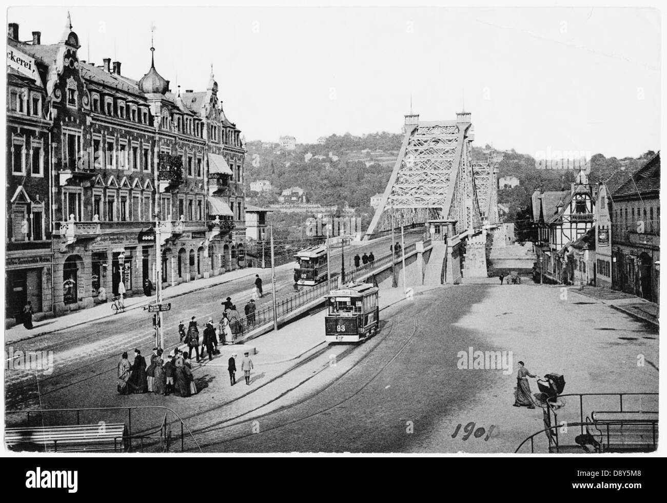 Street in Dresden, Germany 1901 Stock Photo - Alamy