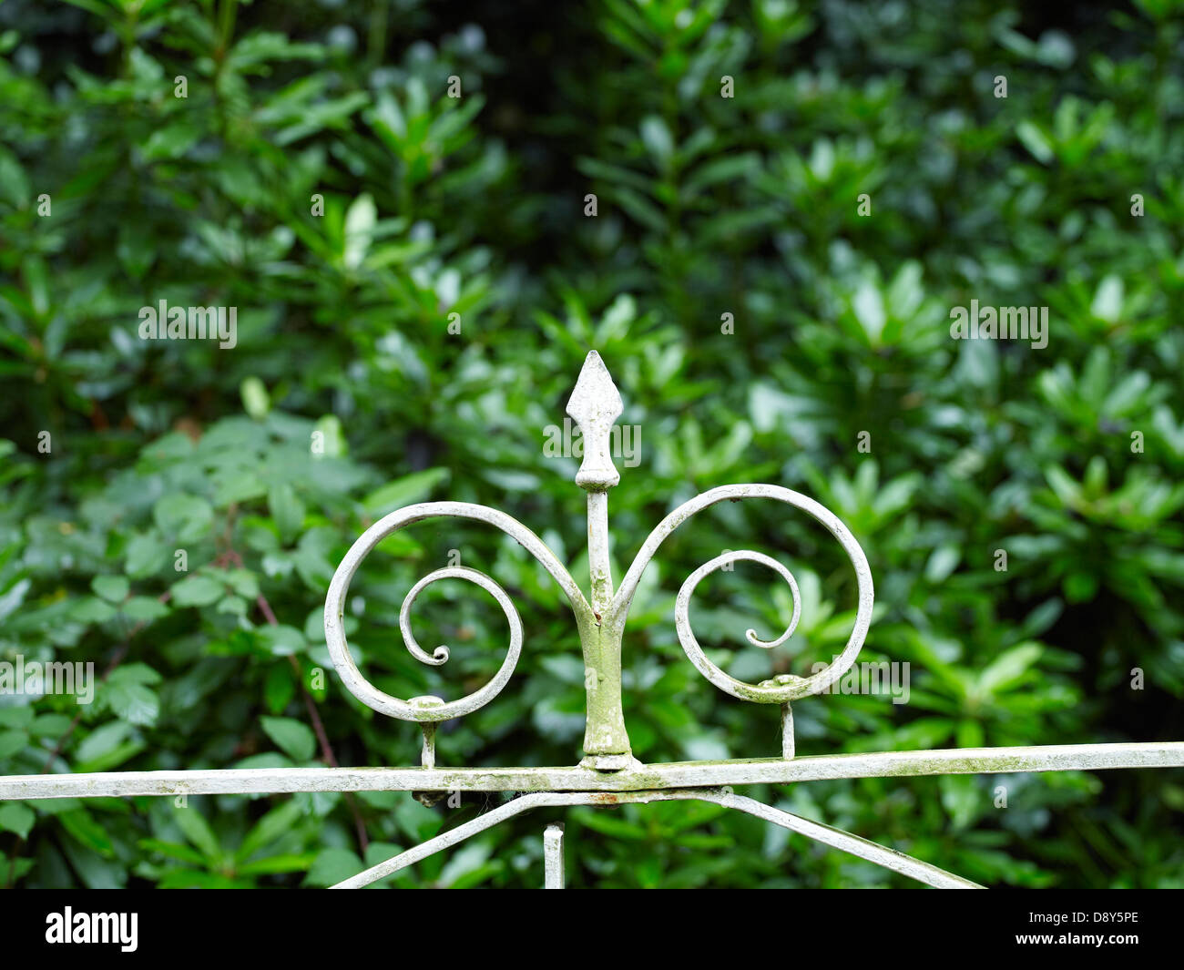 An ornately designed iron railing/decoration Stock Photo - Alamy