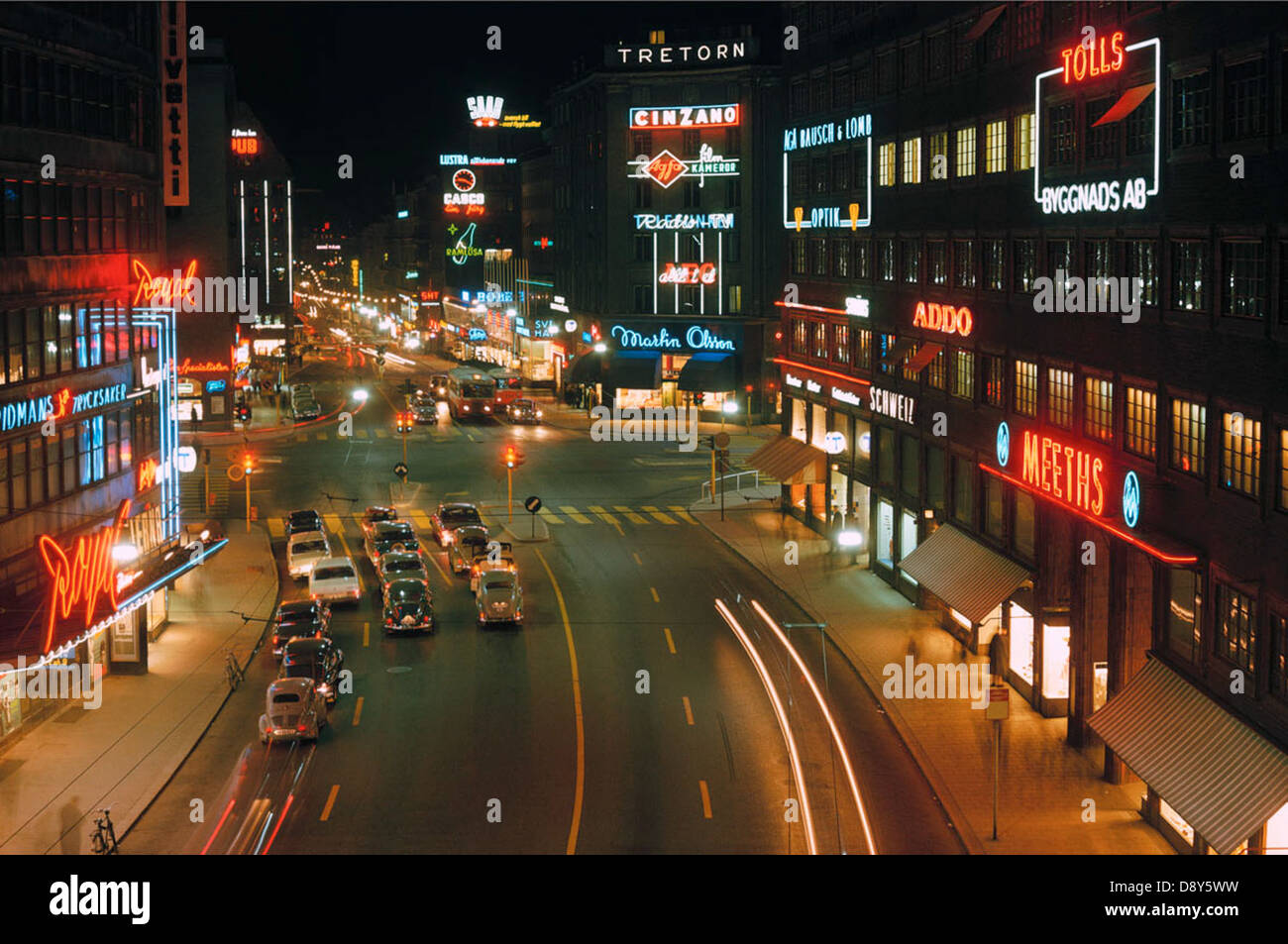 A view of Kungsgatan in Stockholm, captured in 1964. This iconic street ...