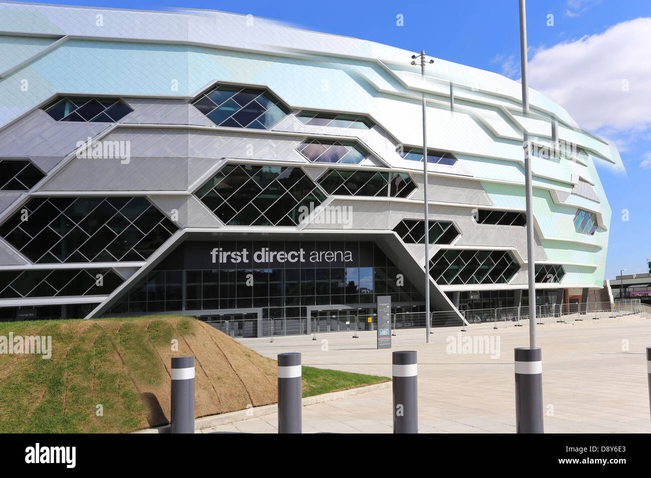 Daytime Exterior shot of First Direct Arena, Leeds. Photograph taken ...
