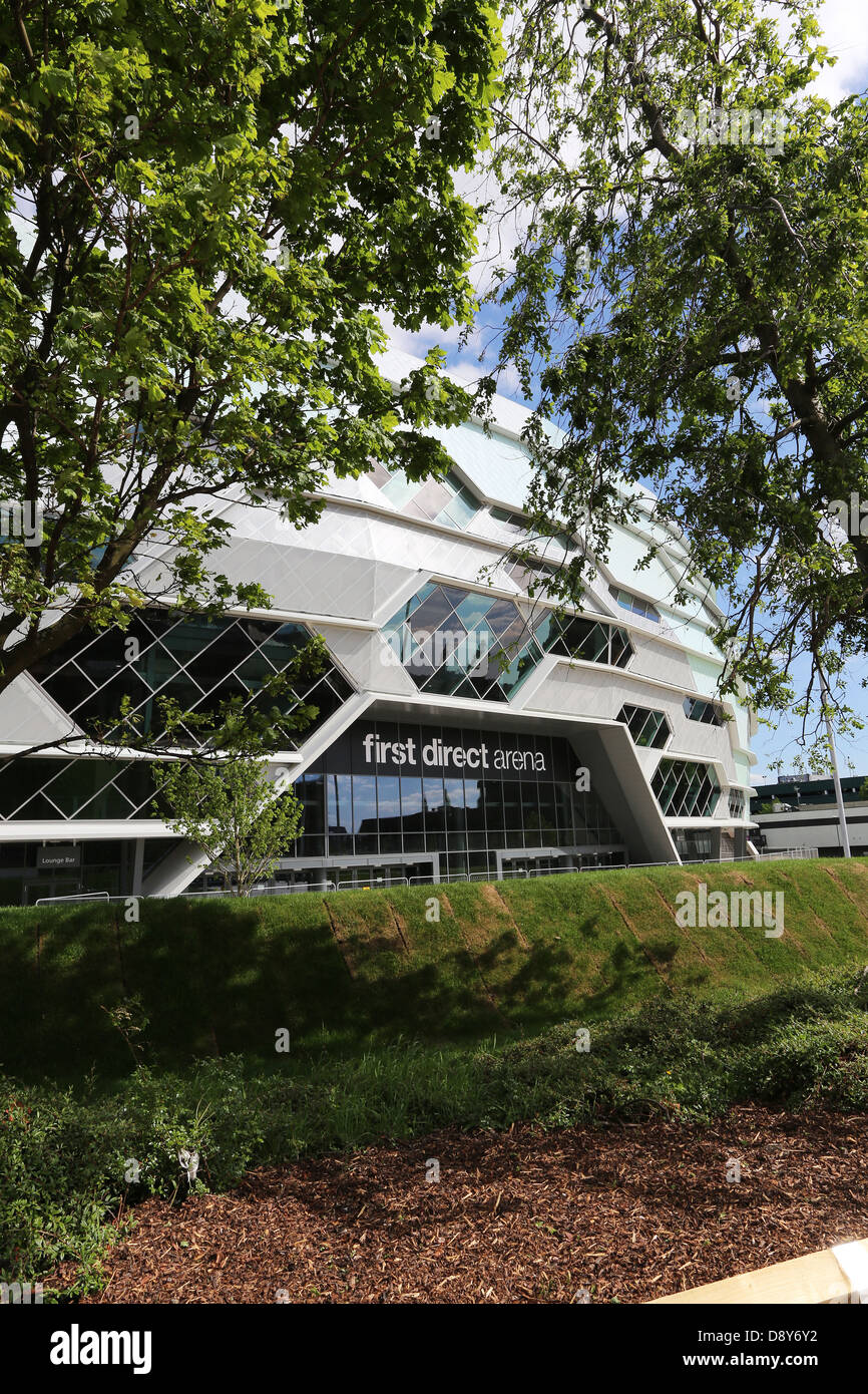 Daytime Exterior shot of First Direct Arena, Leeds. Photograph taken ...