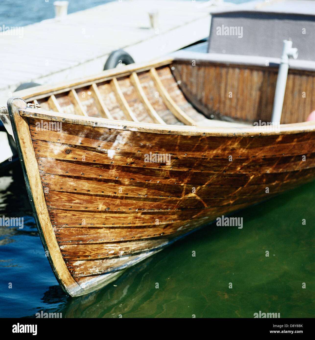 The front of a wooden boat Stock Photo - Alamy