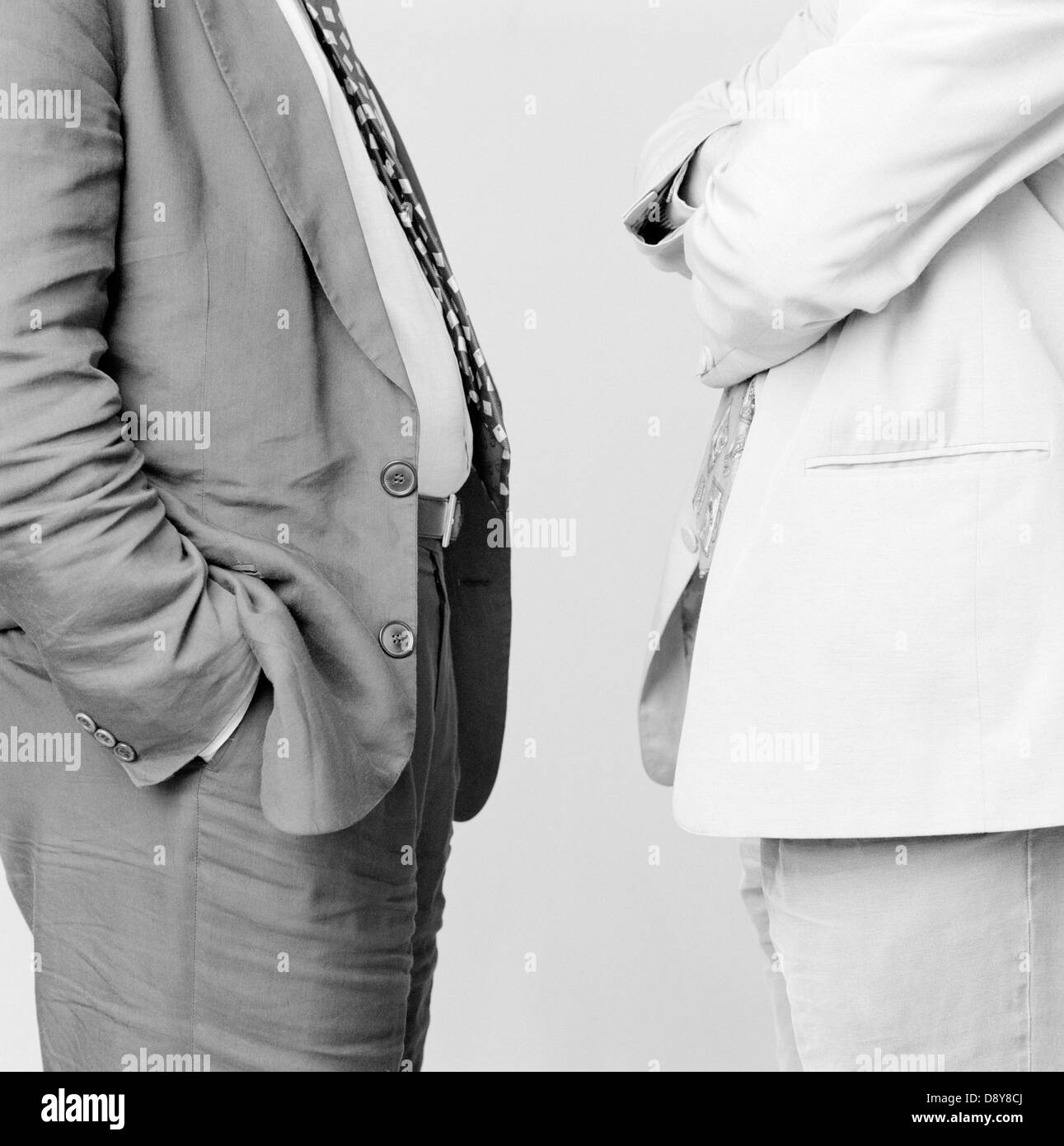 In front two men Black and White Stock Photos & Images - Alamy