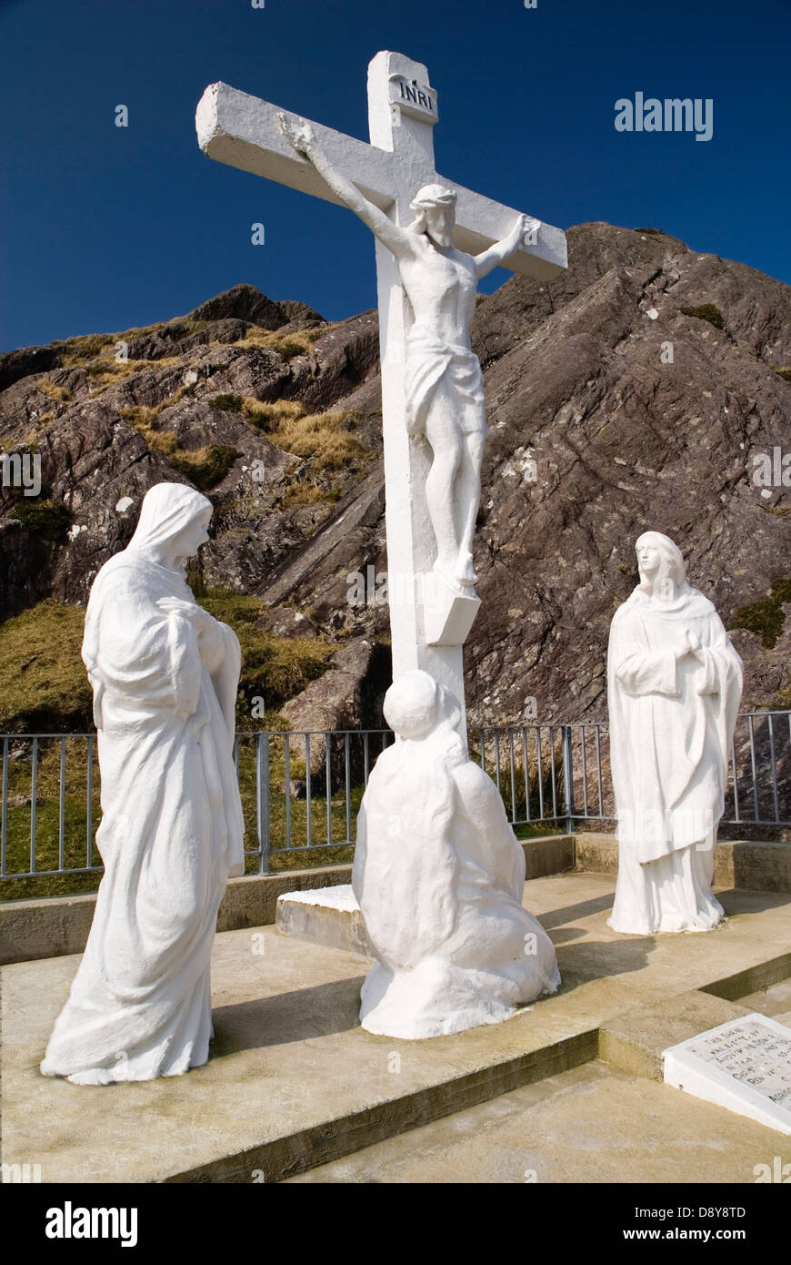 Religious statue at the Healy Pass. Eire Irish Northern Europe Religion ...