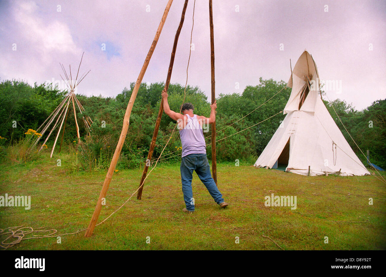 Teepee tents hi-res stock photography and images - Alamy