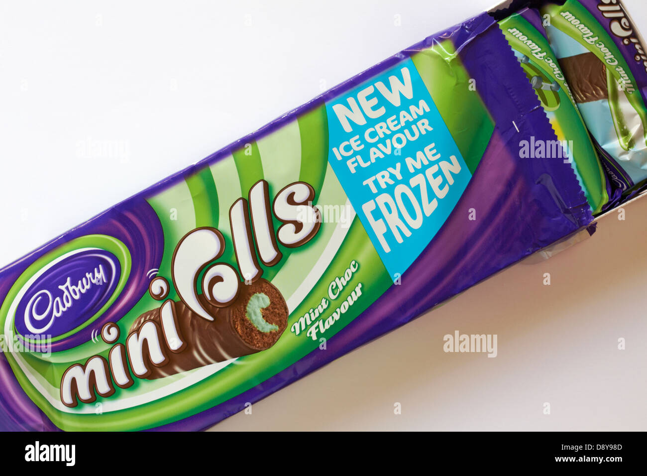 pack of 6 individually wrapped Cadbury mint choc flavour mini rolls new ...