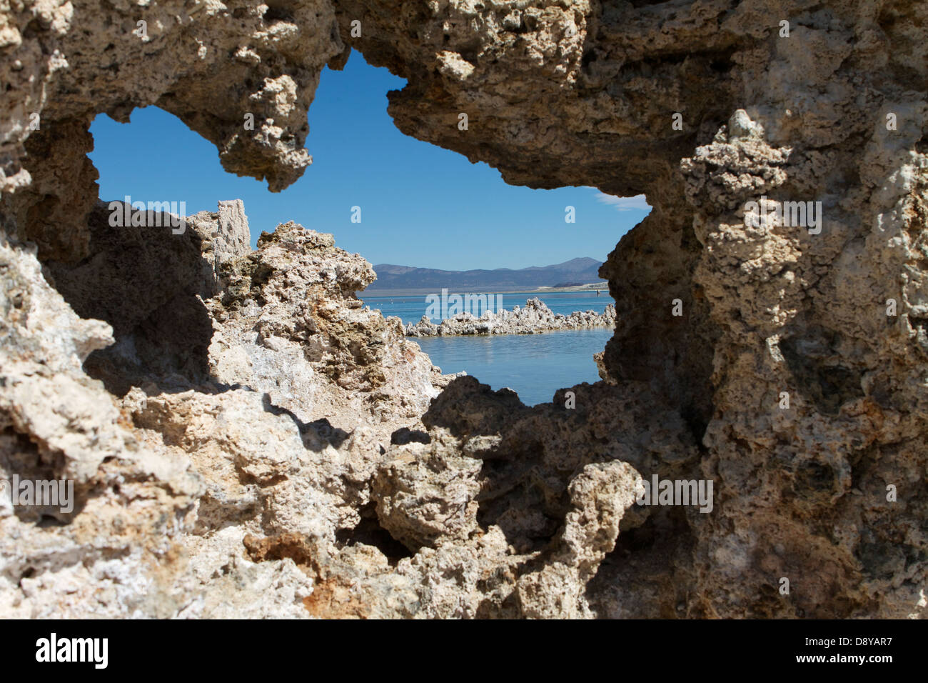 Tufa towers (calcium carbonate--limestone) at Mono Lake in the Sierra ...