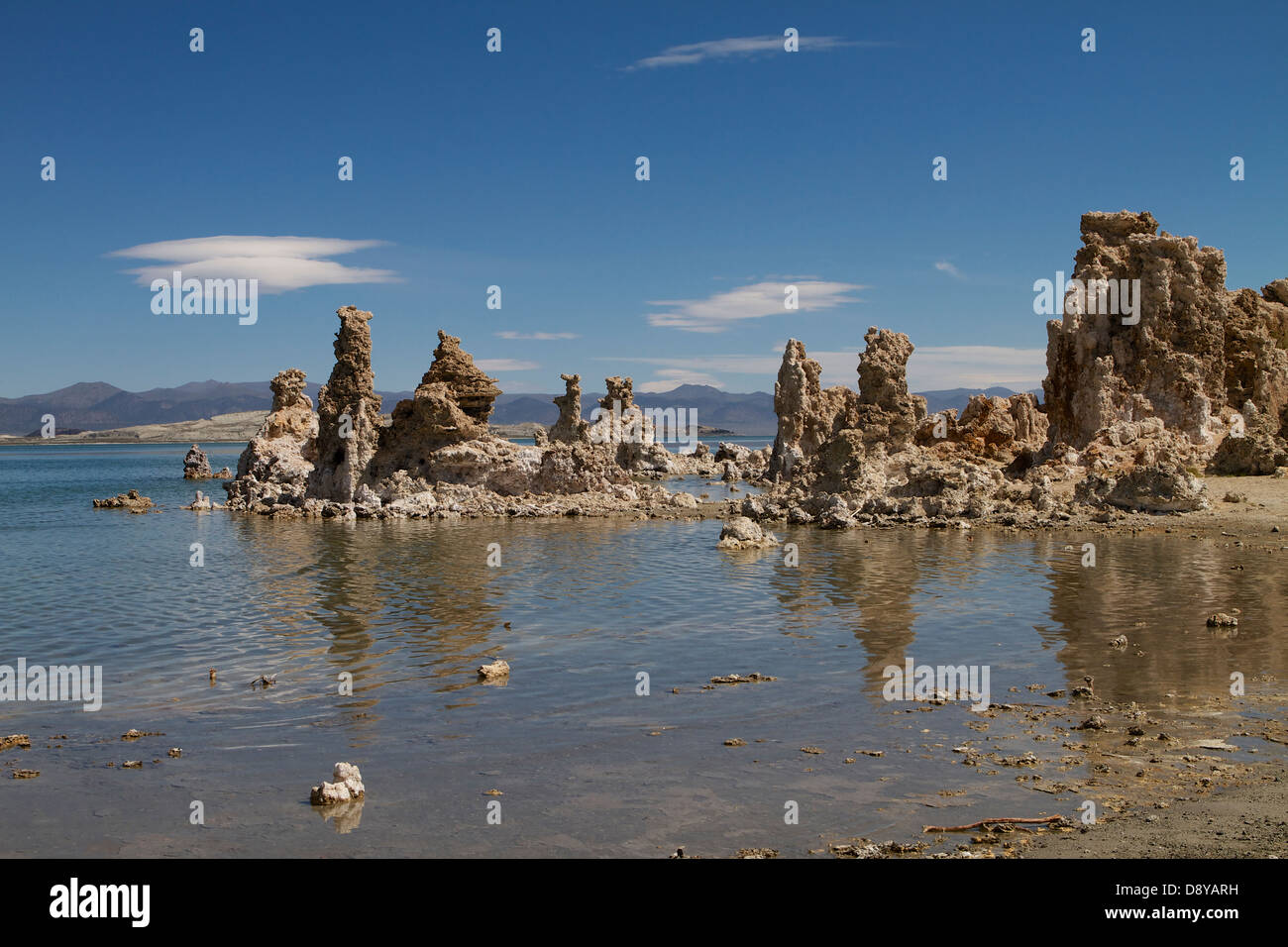 Tufa towers (calcium carbonate--limestone) at Mono Lake in the Sierra ...