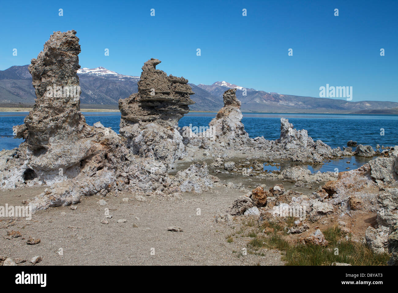 Tufa towers (calcium carbonate--limestone) at Mono Lake in the Sierra ...