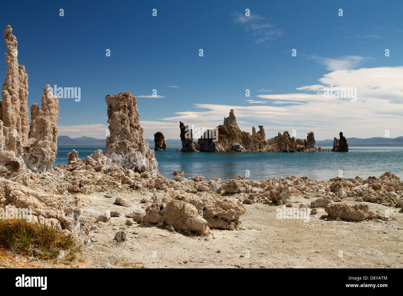 Tufa towers (calcium carbonate--limestone) at Mono Lake in the Sierra ...
