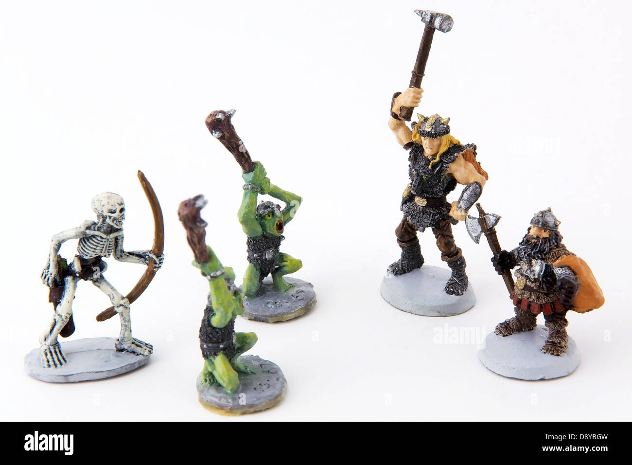 Role playing miniatures isolated on a white background Stock Photo - Alamy