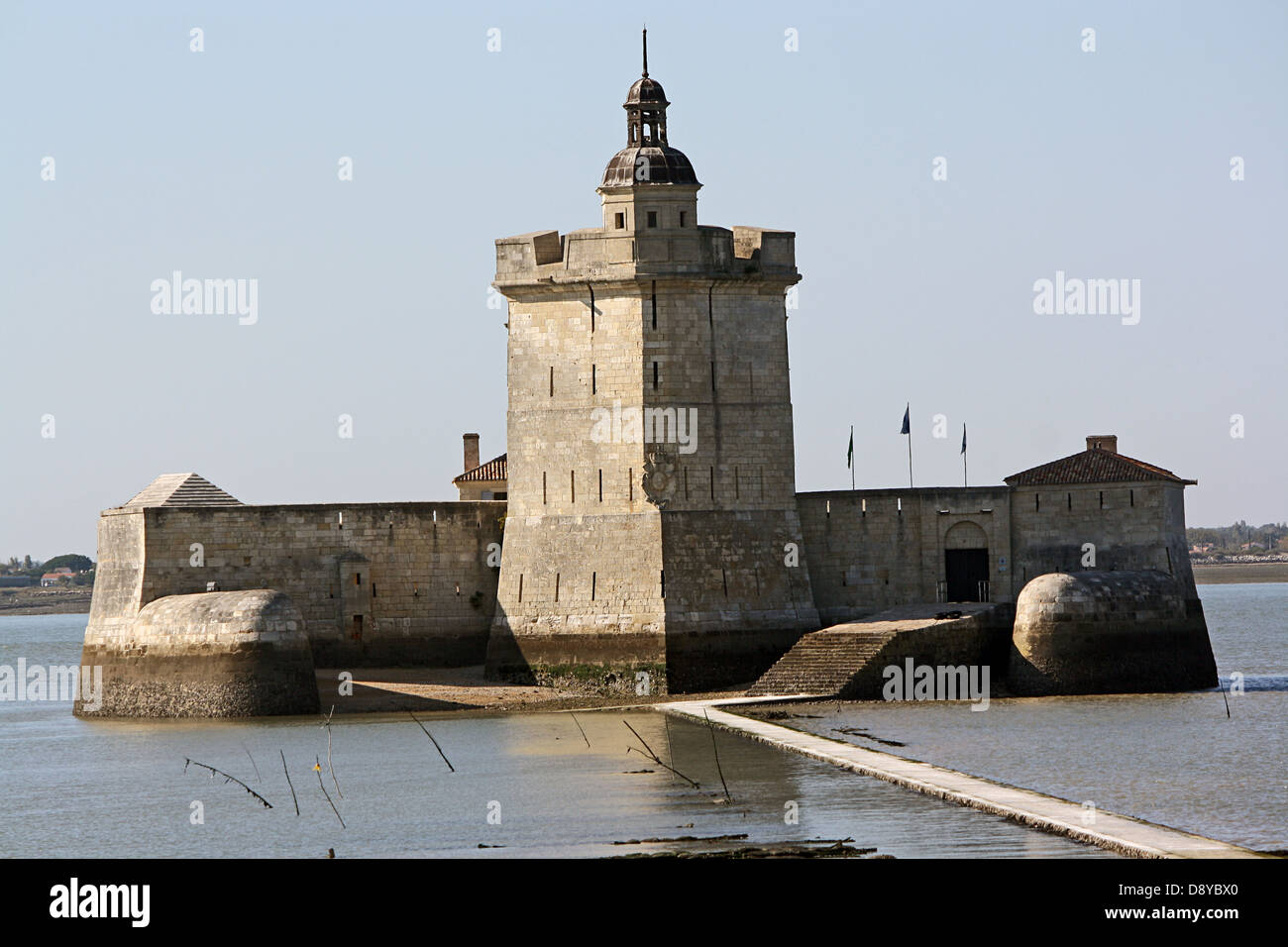 Fort Louvois, and causeway, west coast of France Stock Photo - Alamy