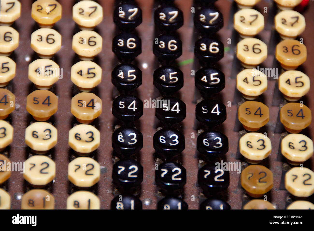 Detail of an old cash register keyboard Stock Photo - Alamy