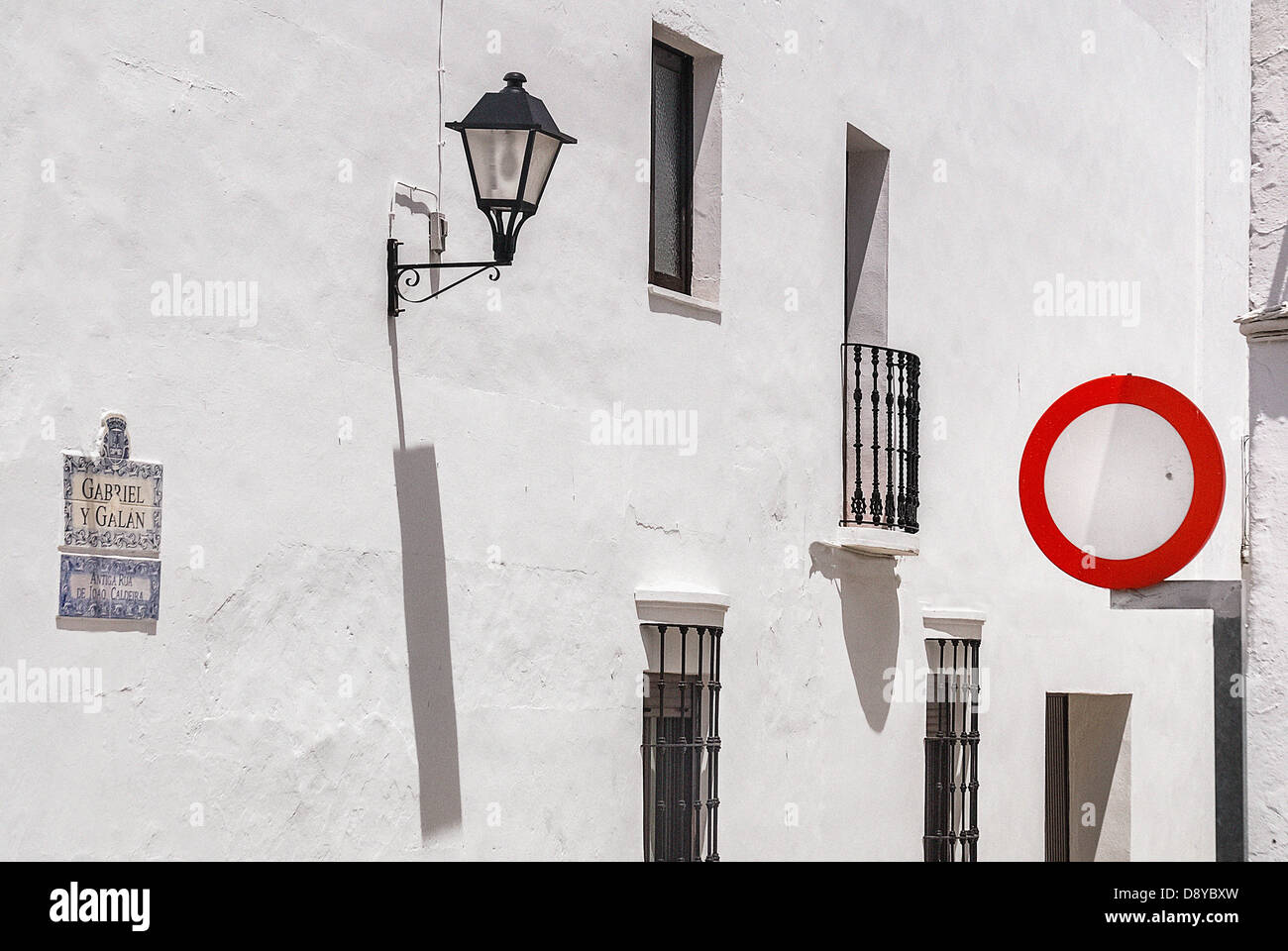 Typical local architecture with bars over windows hi-res stock ...