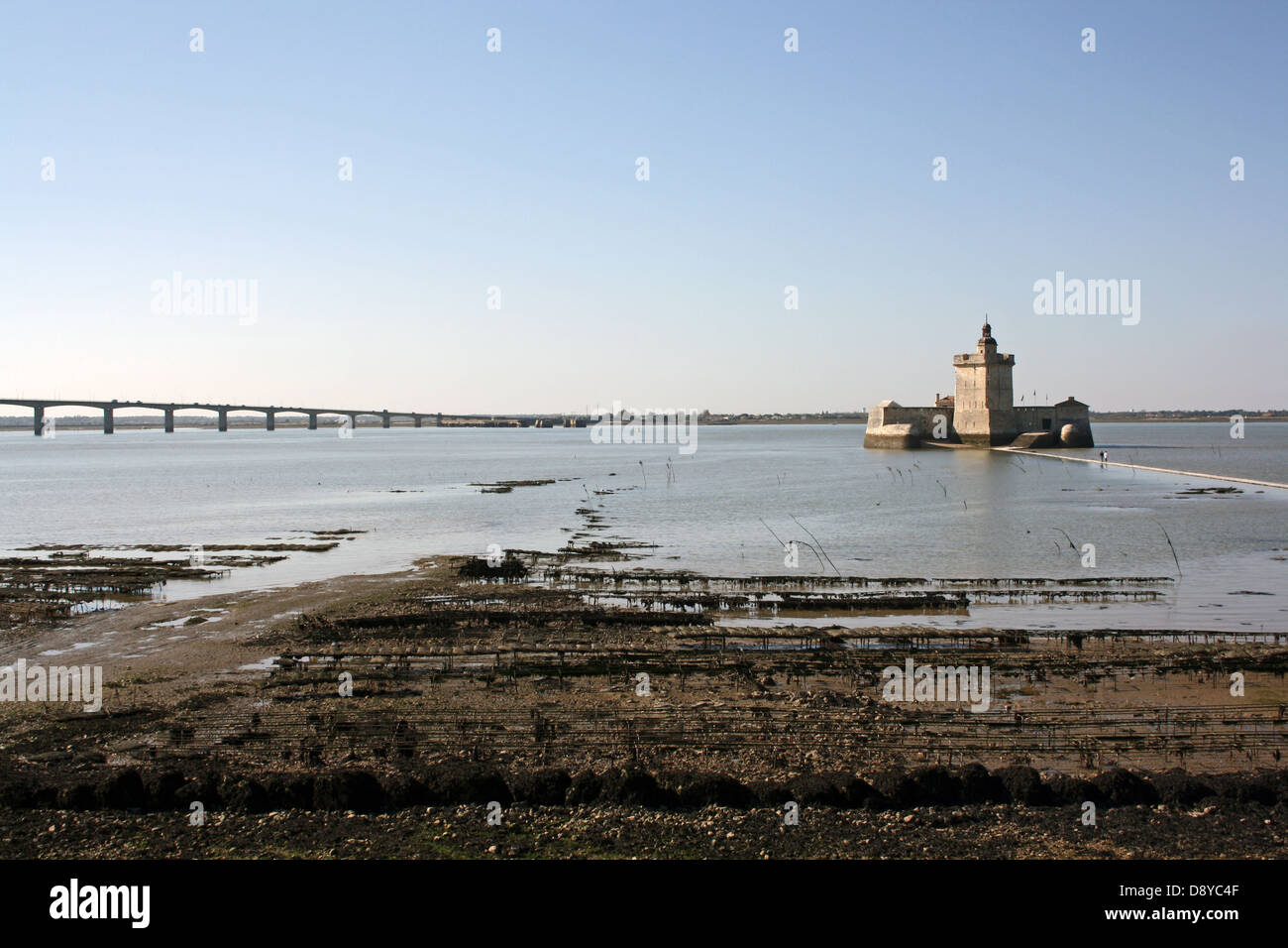 Fort Louvois, and causeway, west coast of France Stock Photo - Alamy