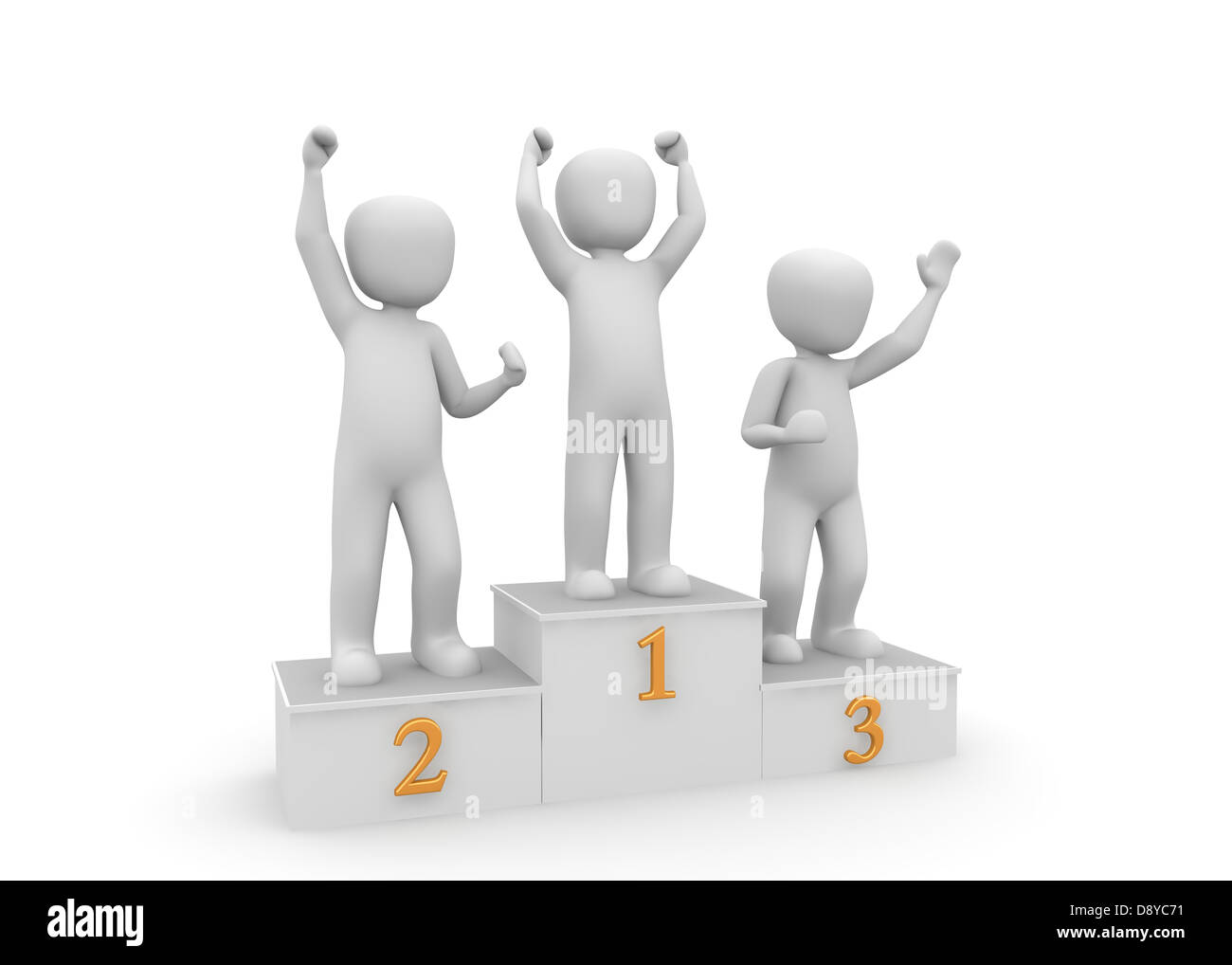 On the podium, there are three places to second and third and above the ...