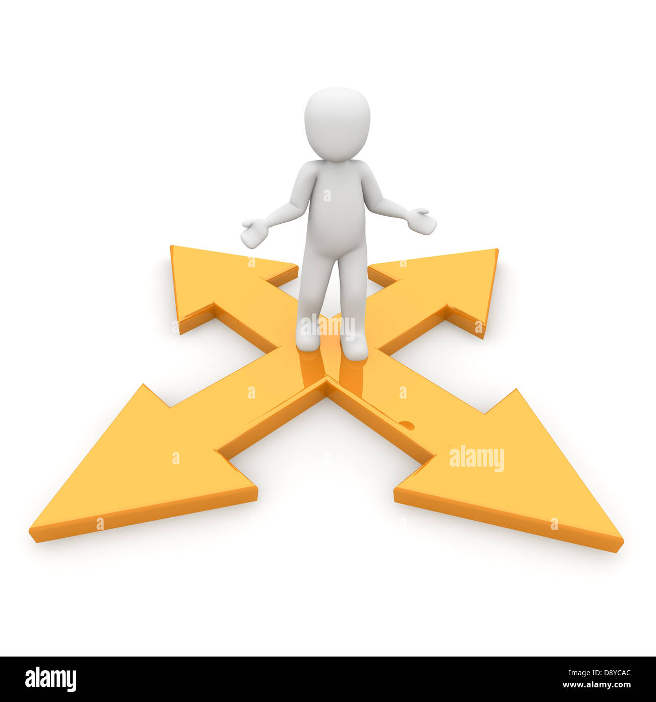 Walking in different directions Cut Out Stock Images & Pictures - Alamy