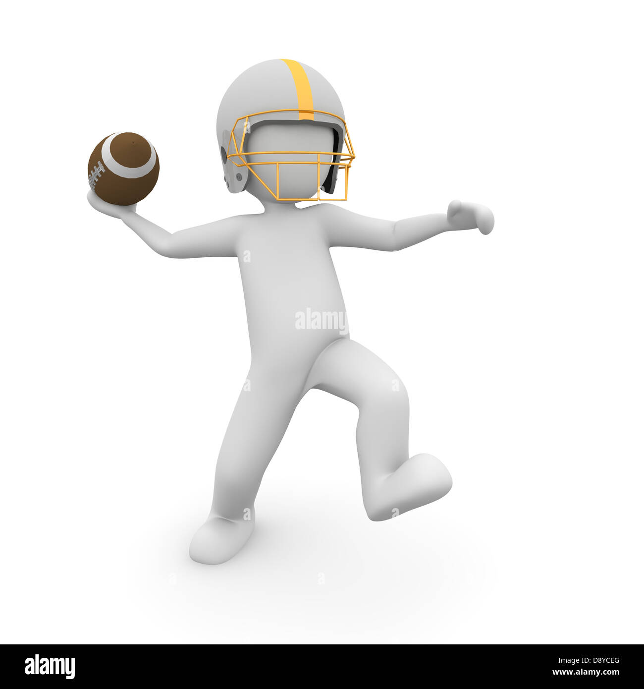 A character throws the football to a team member Stock Photo - Alamy