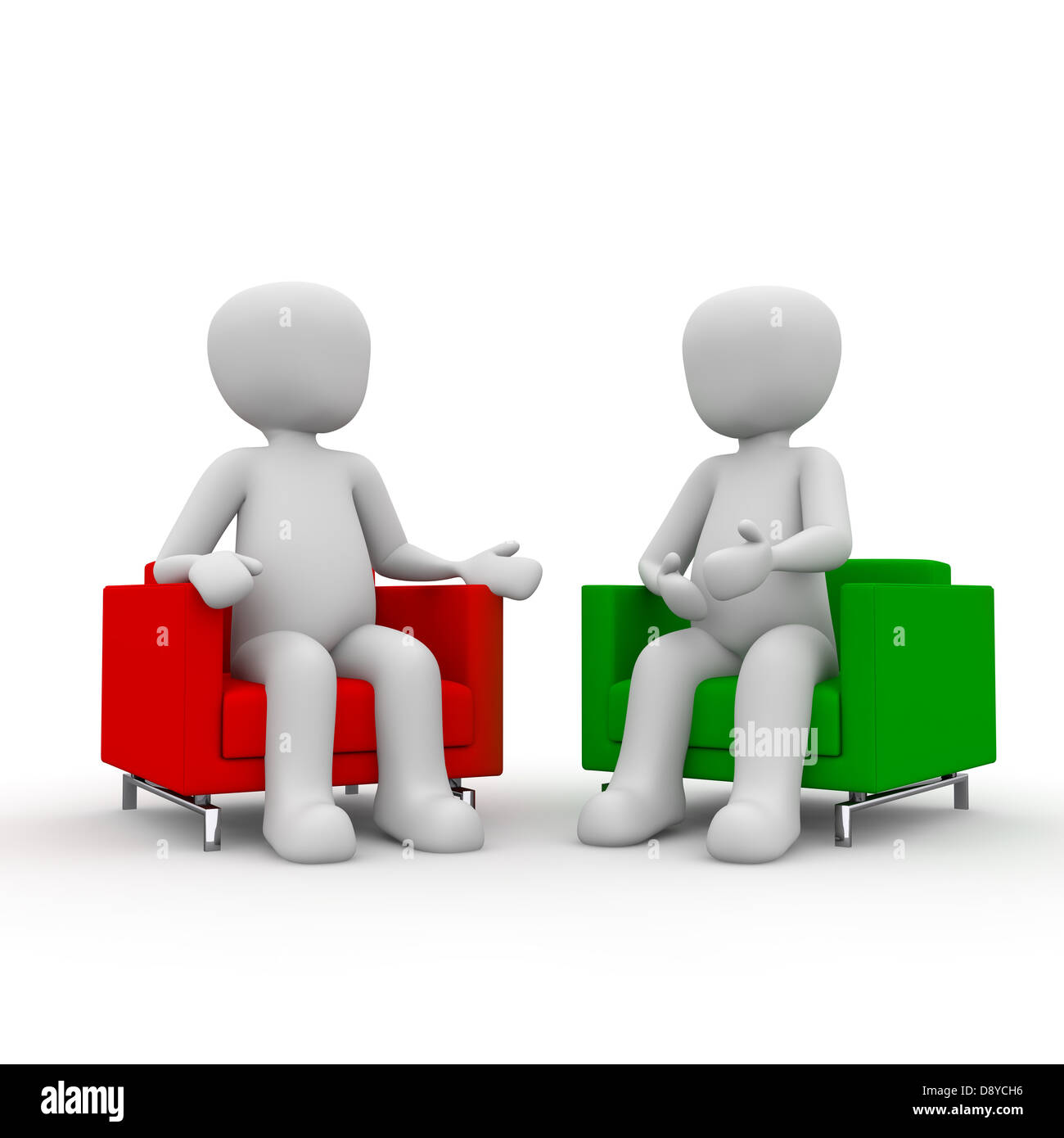 Two characters are talking in the living room of the right characters ...