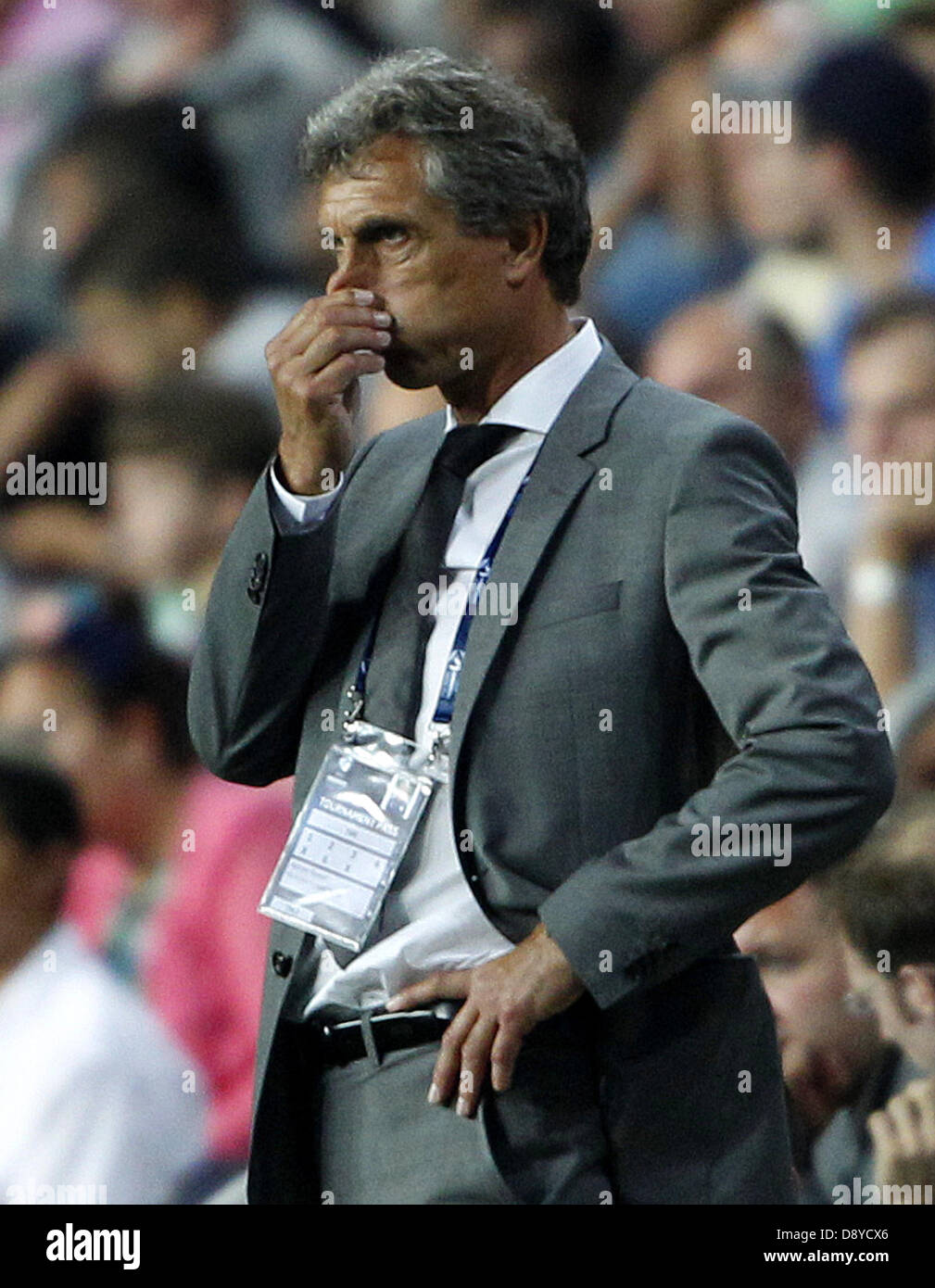 Head coach Rainer Adrion of Germany reacts during the UEFA European ...