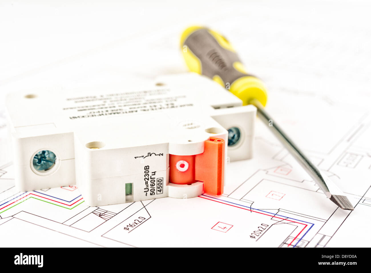 Set electrical tools on Cut Out Stock Images & Pictures - Alamy