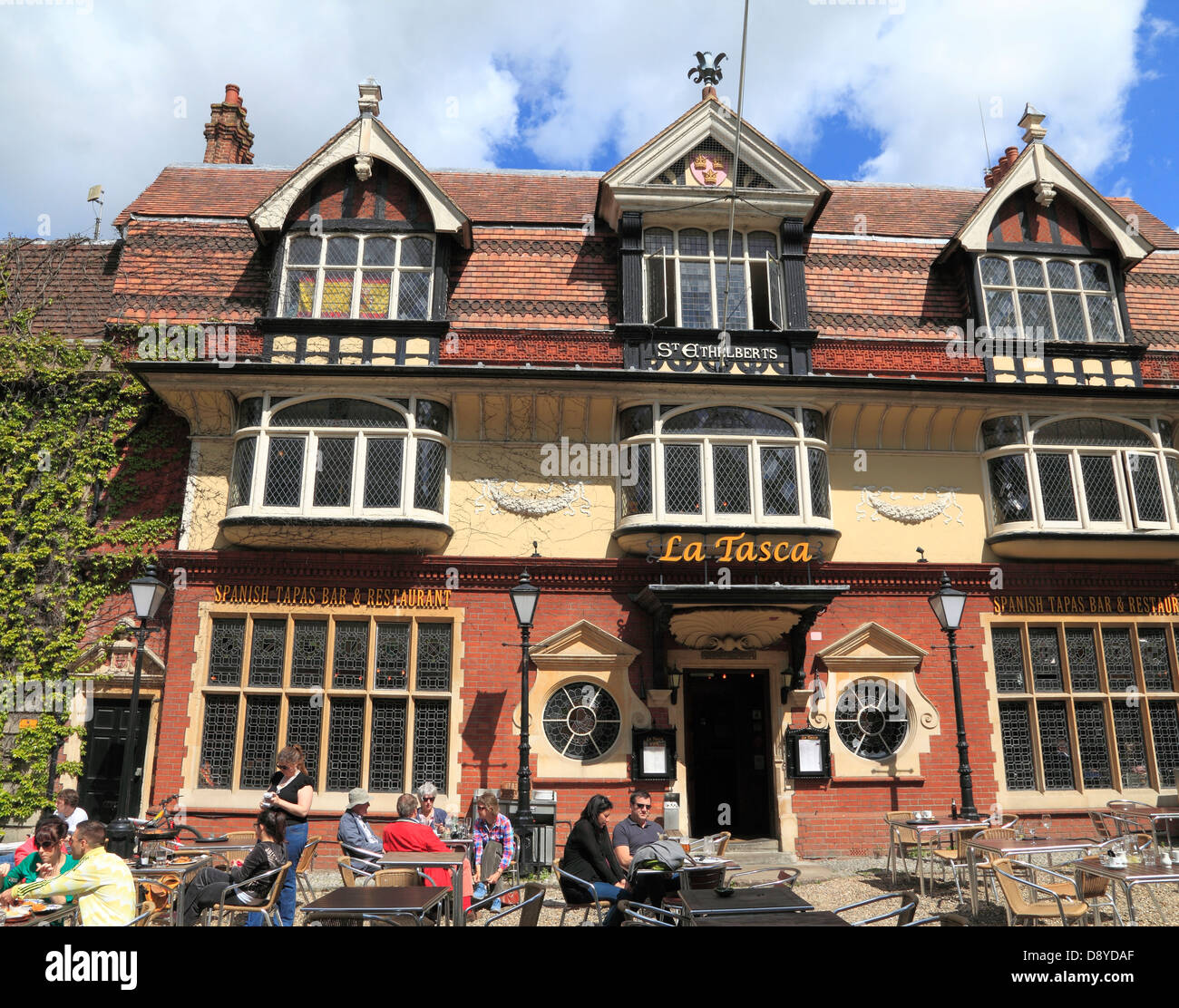 Norwich, open air Spanish restaurant, La Tasca, Norfolk, England UK ...